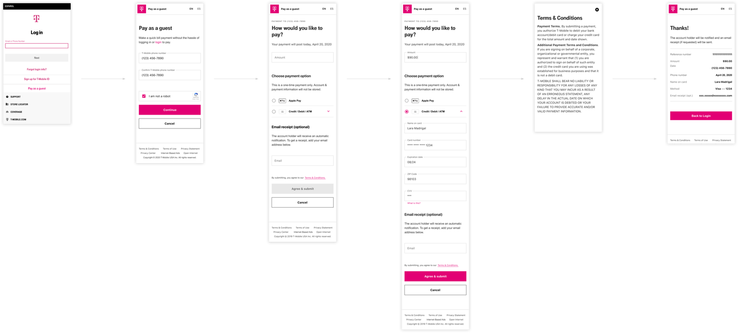 T-Mobile - Pay as a Guest — Jeremy Wicks