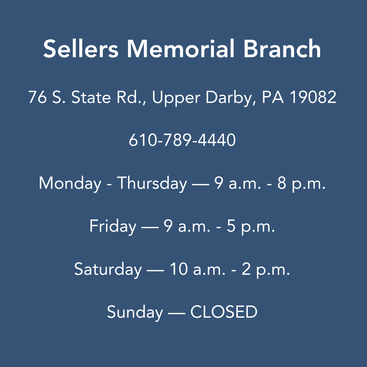 Upper Darby Township + Sellers Memorial Free Public Library | Discover ...