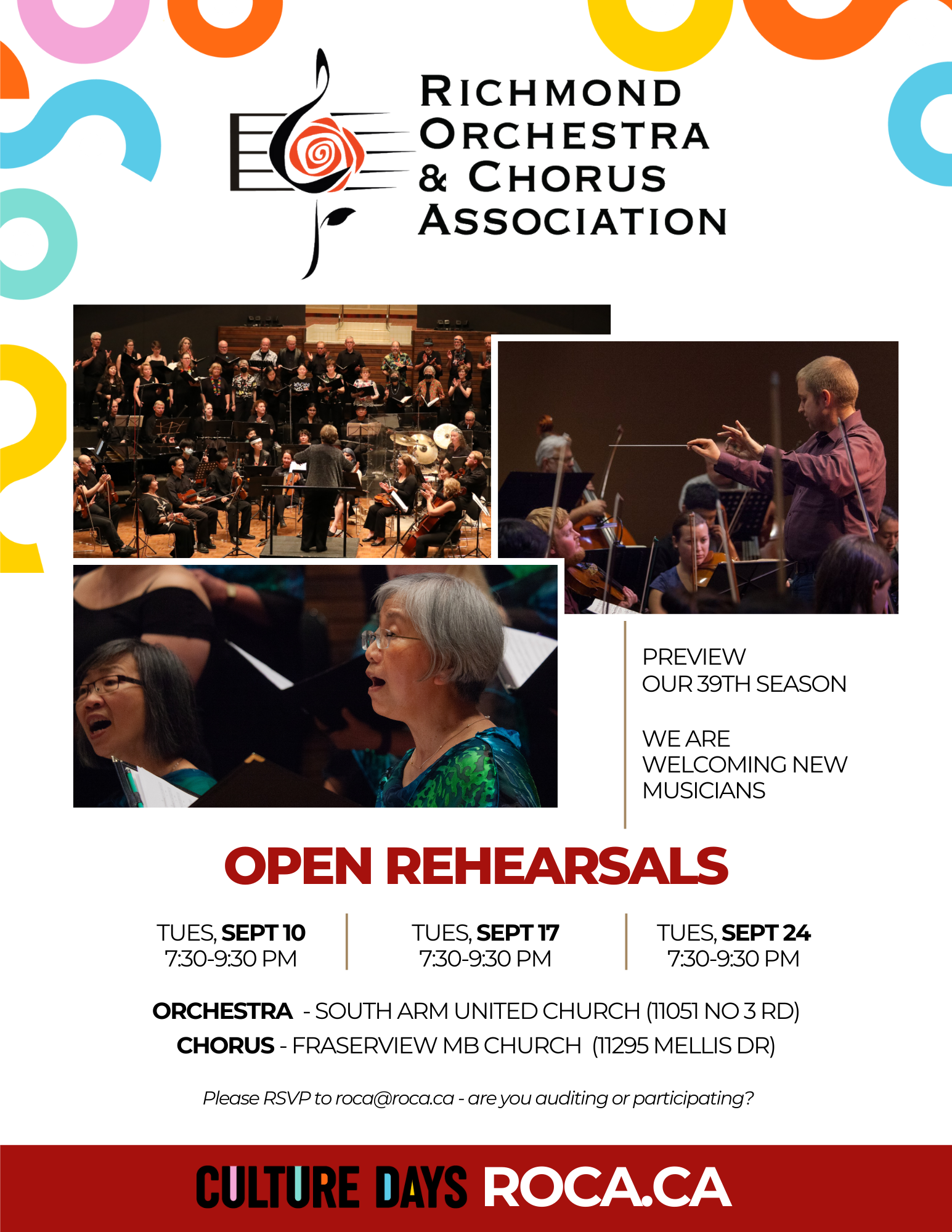 Join us for Open Rehearsals during Culture Days — Richmond Orchestra ...
