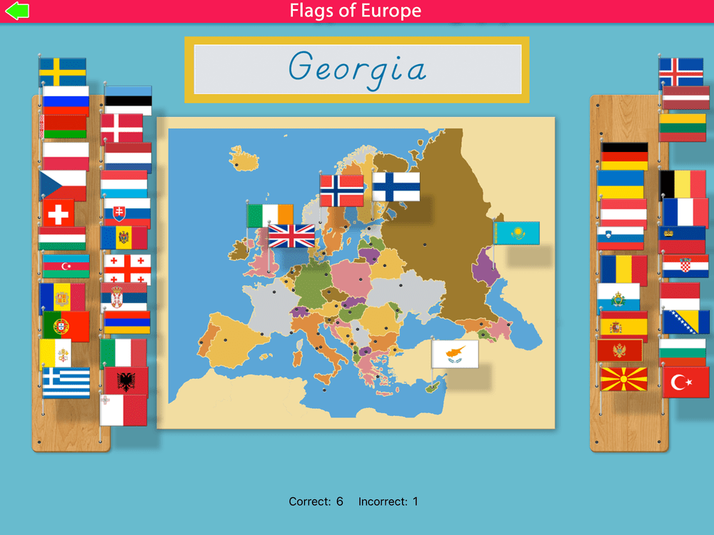 Flags Of Europe Map