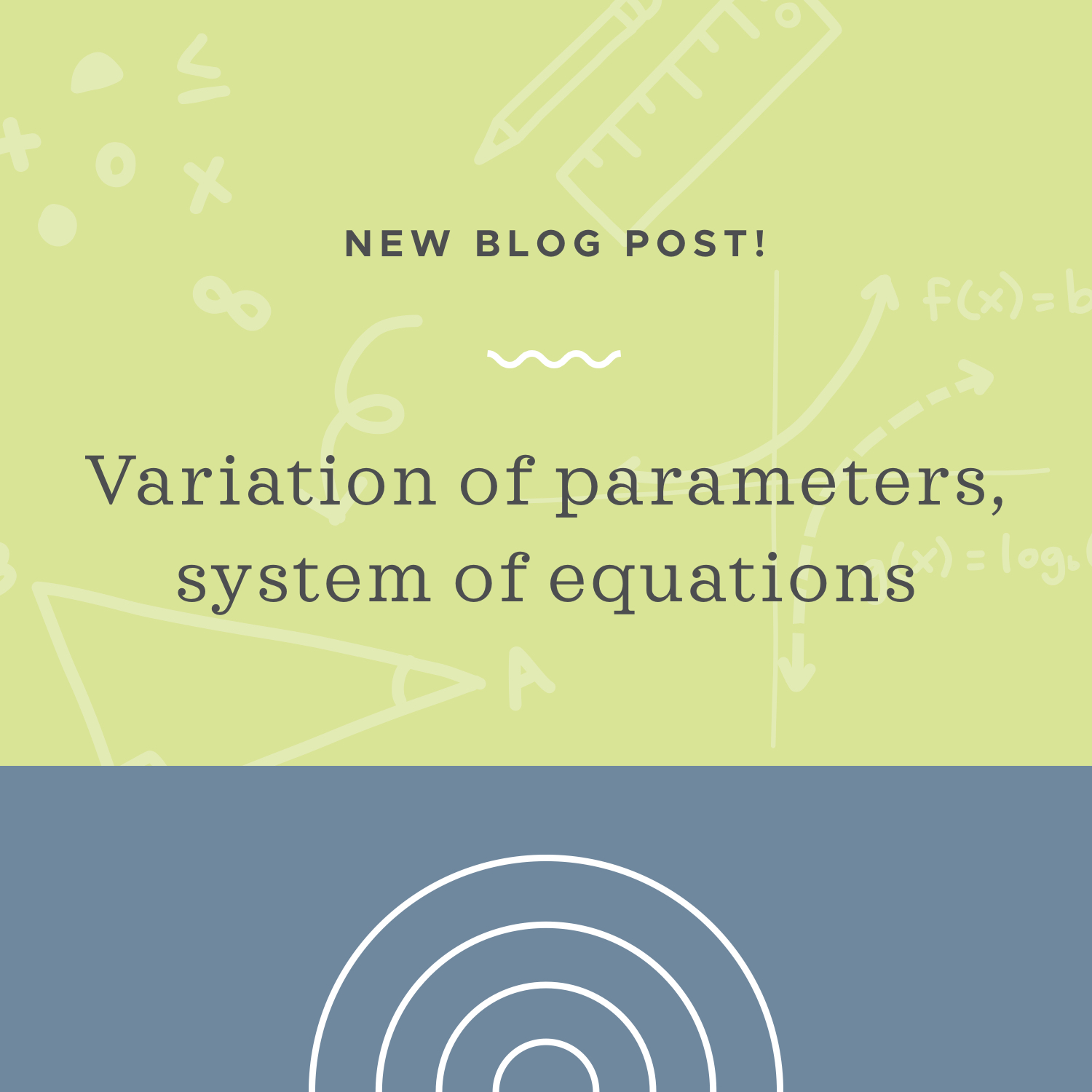 Using variation of parameters with a system of equations to find the ...