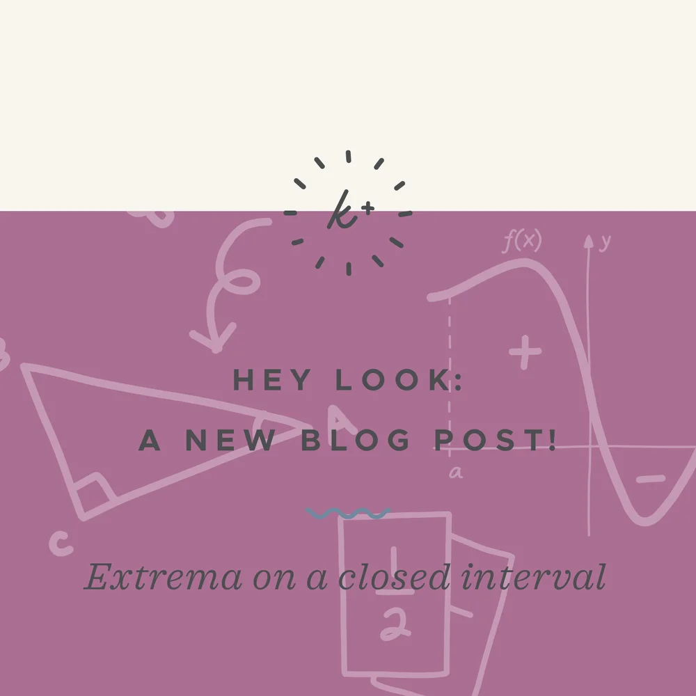 Finding extrema (maxima and minima) over a closed interval — Krista ...