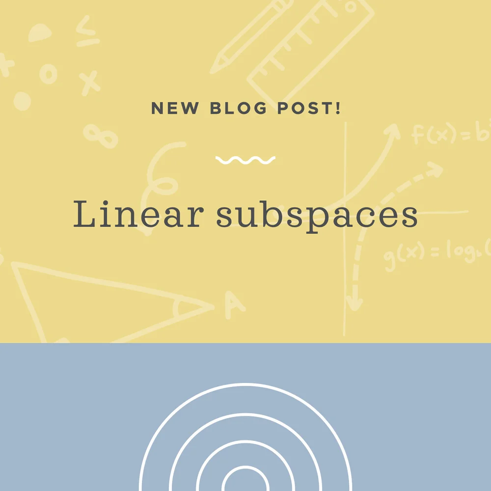 Definition of a linear subspace, with several examples — Krista King Math | Online math help