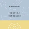 A span is always a subspace — Krista King Math | Online math help