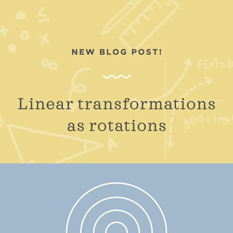 Using a linear transformation to represent a rotation — Krista King ...