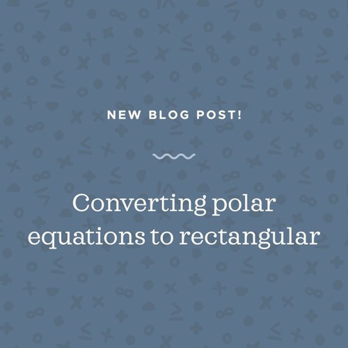How to converting equations in polar coordinates into equations in ...