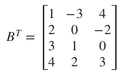 Finding the transpose of a matrix and then finding its determinant ...