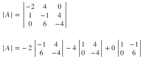 Finding the transpose of a matrix and then finding its determinant ...