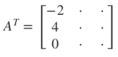 Finding the transpose of a matrix and then finding its determinant ...