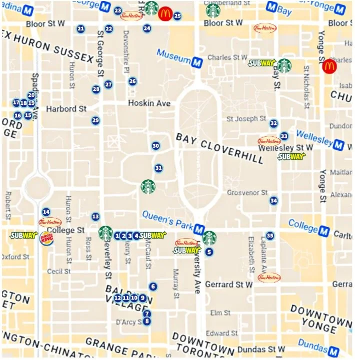 Food Map — University of Toronto Model United Nations
