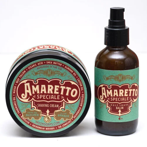 Amaretto Speciale Shaving Cream and Post Shave Balm Set