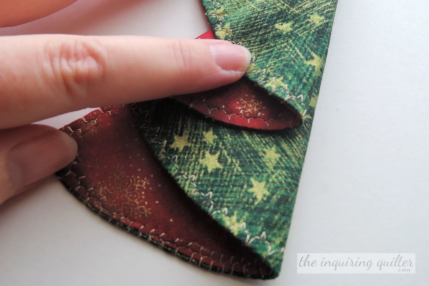 Folded Fabric Christmas Tree Ornament — The Inquiring Quilter
