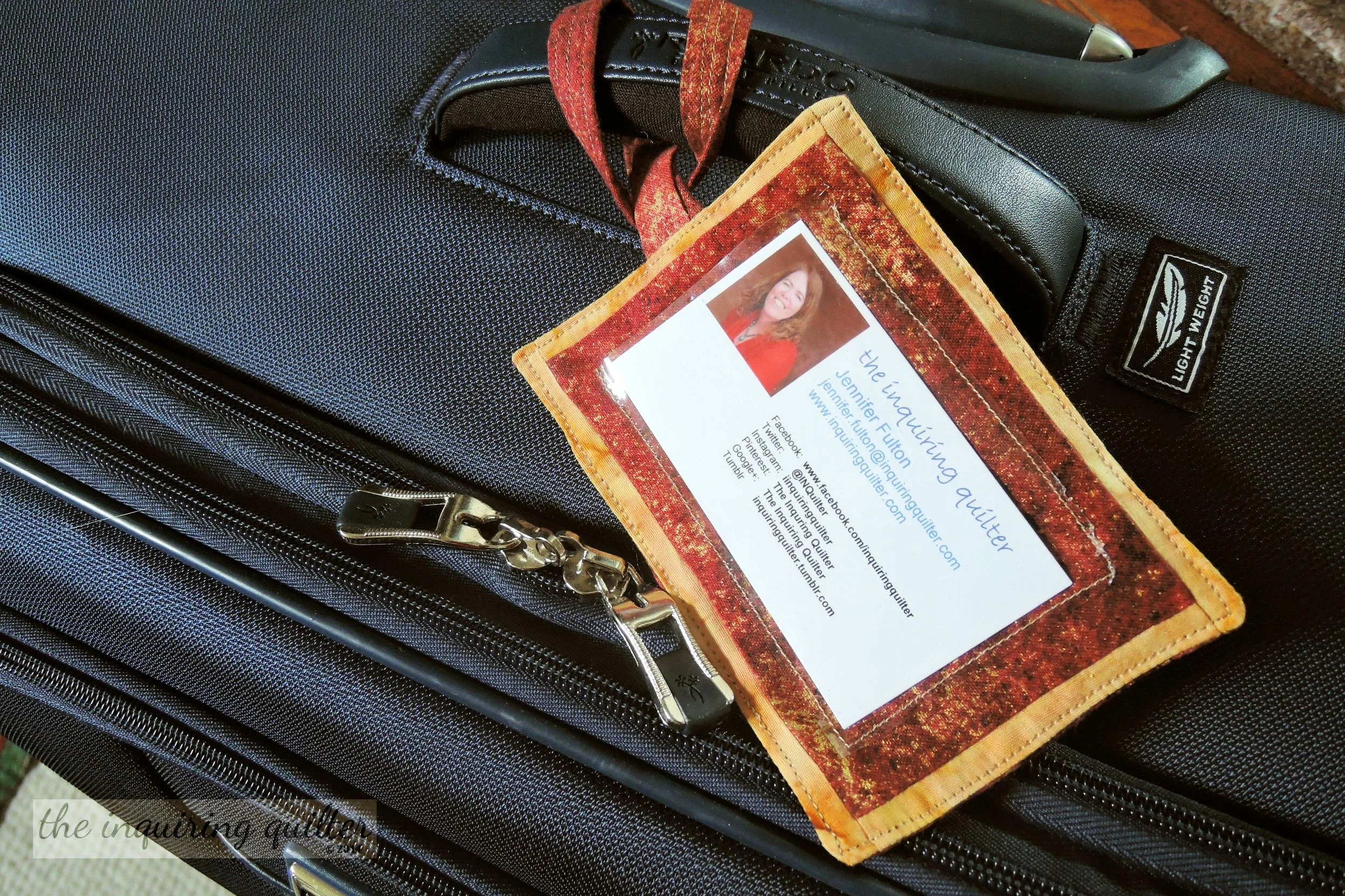 Day Ten: Fabric Luggage Tags — The Inquiring Quilter