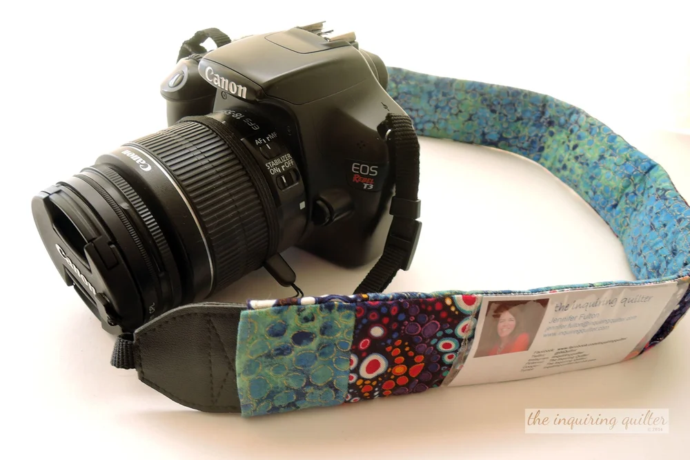 Quilted Camera Strap Cover — The Inquiring Quilter