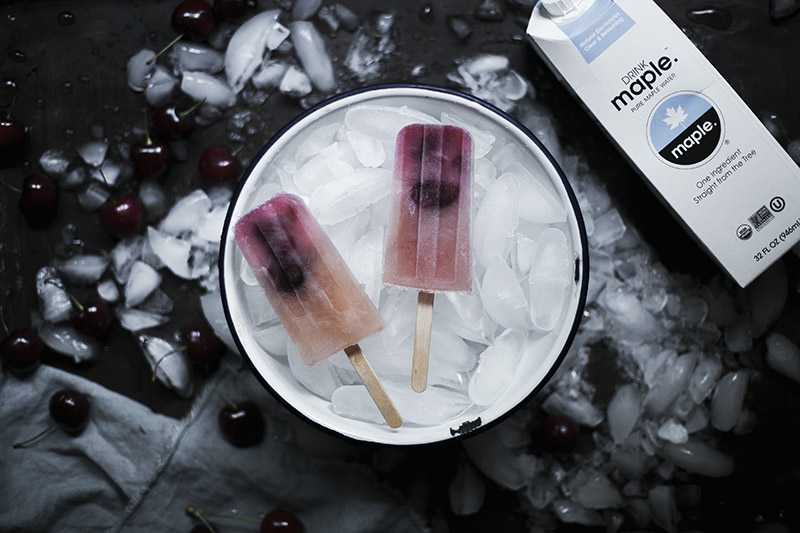 Maple, Bourbon and Black Cherry "Old Fashioned" Ice Pops — Bread + Barrow