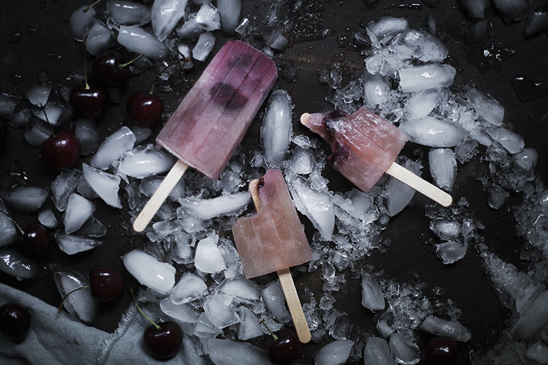 Maple, Bourbon and Black Cherry "Old Fashioned" Ice Pops — Bread + Barrow