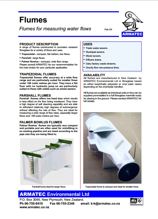 Flumes & Flume Stations — Armatec Environmental Ltd