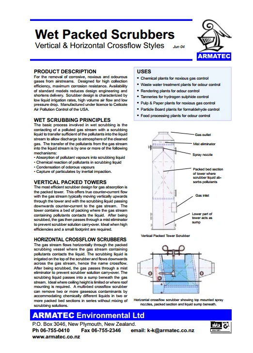 Wet Packed Scrubbers — Armatec Environmental Ltd