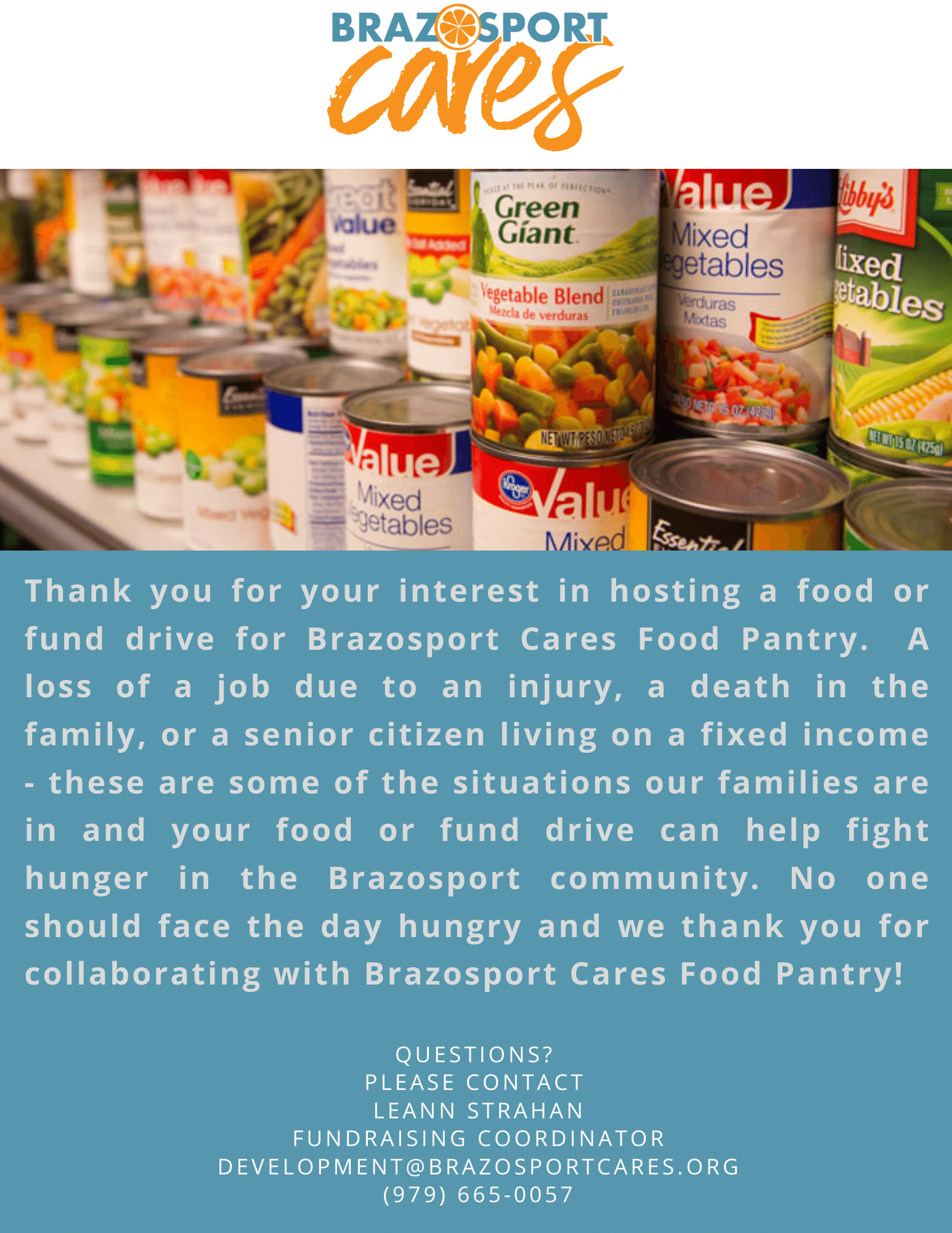 Host a Food Drive — Brazosport Cares