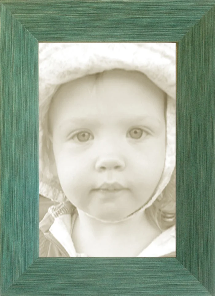 Italian Picture Frame - Aqua Gelato — Distressed White and Color ...