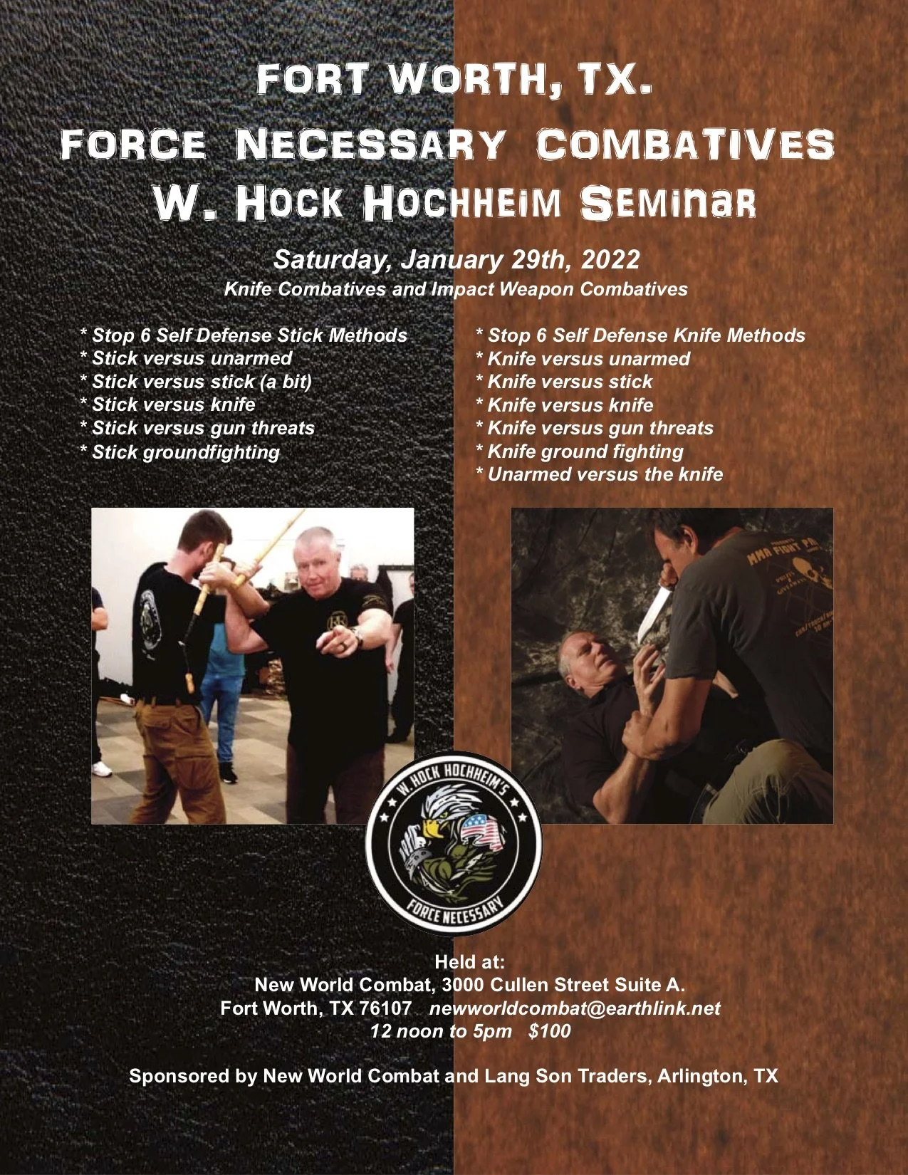 CQC with W. Hock Hochheim — New World Combat Muay Thai/MMA/CQC