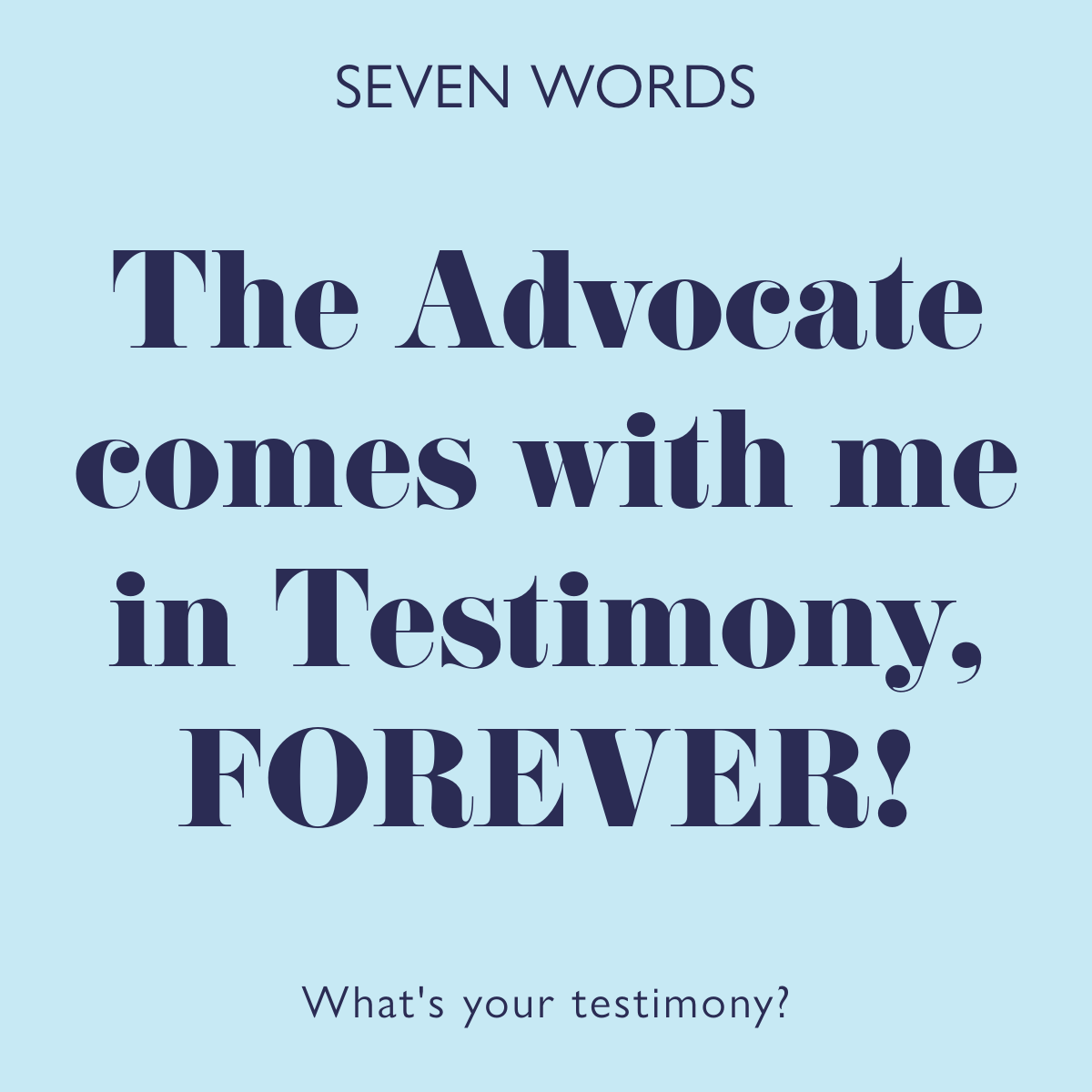 seven words — First United Methodist Church