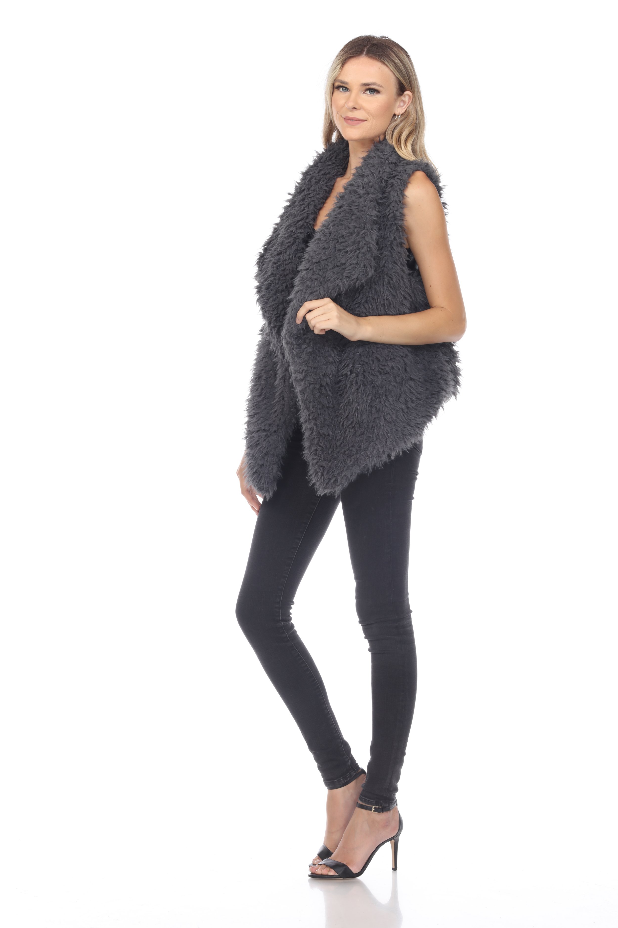 Sophia Faux Long Fur Coat — Rain + Rose On Trend Novelty Sweaters and Tops