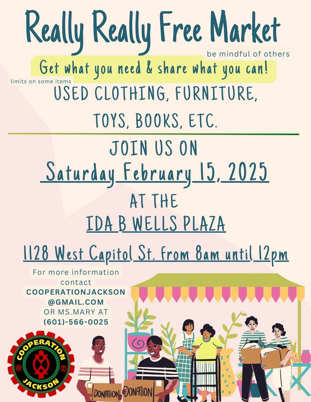 Really Really Free Market - February 15, 2025 — Cooperation Jackson