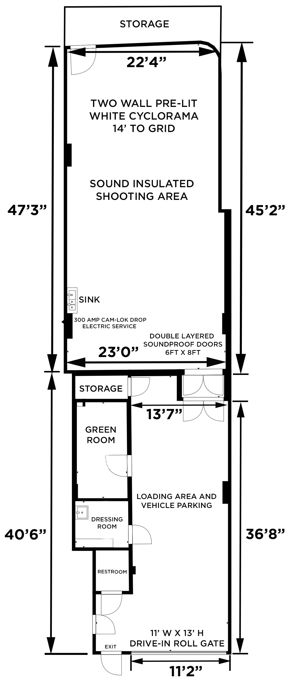 Studio 1 | Two-Wall Cyclorama | Soundstage, Photo & Film Studios in ...
