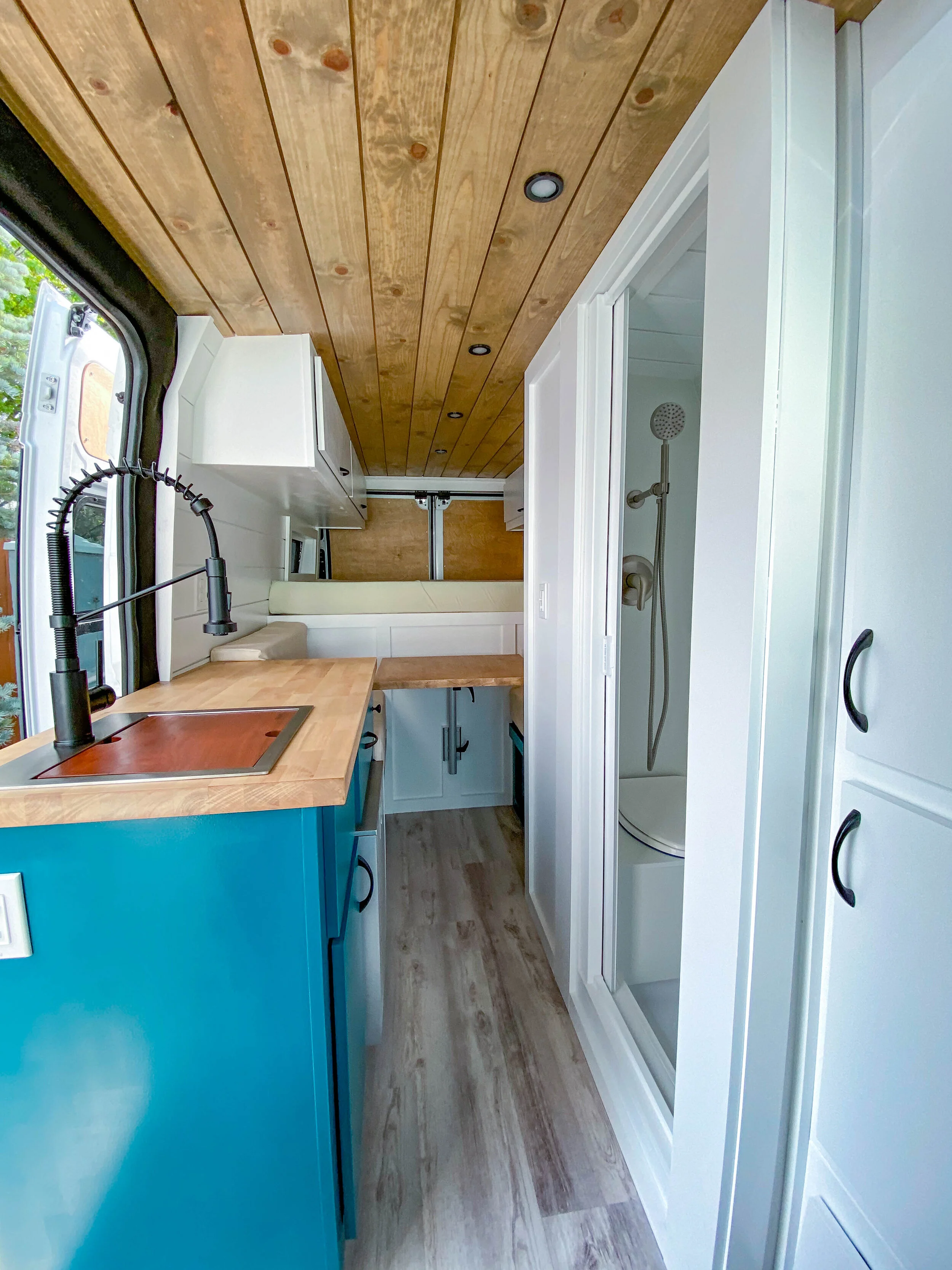 VAN TOUR | 159" Extended Promaster Van Conversion with Full Bathroom ...