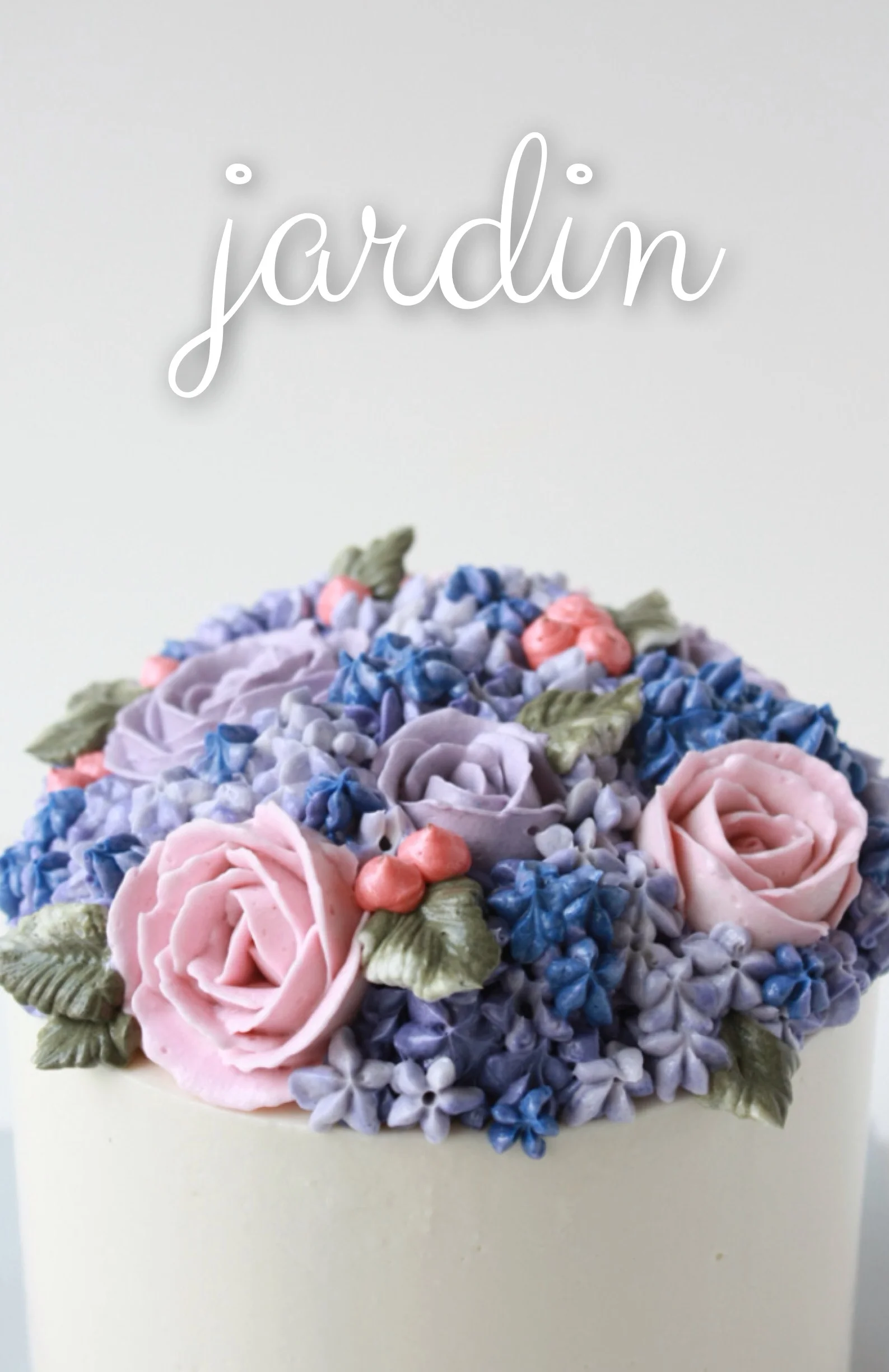 Hydrangea and Roses Buttercream Cake — Eat Cake Be Merry - Custom Cakes ...