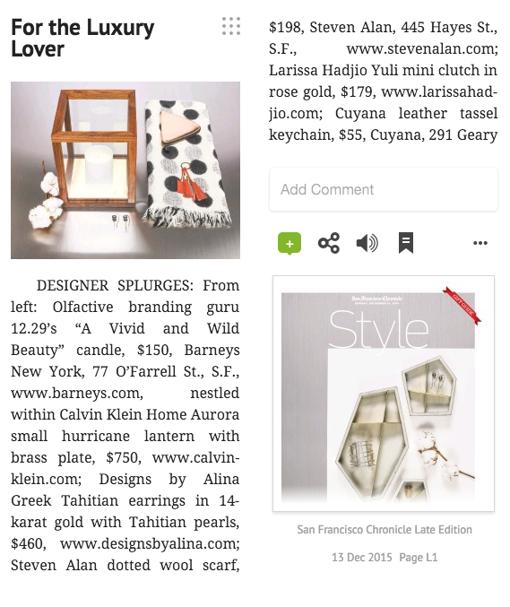 Press — Designs By Alina: Luxe Gifts - Home Accents - Fine Jewelry