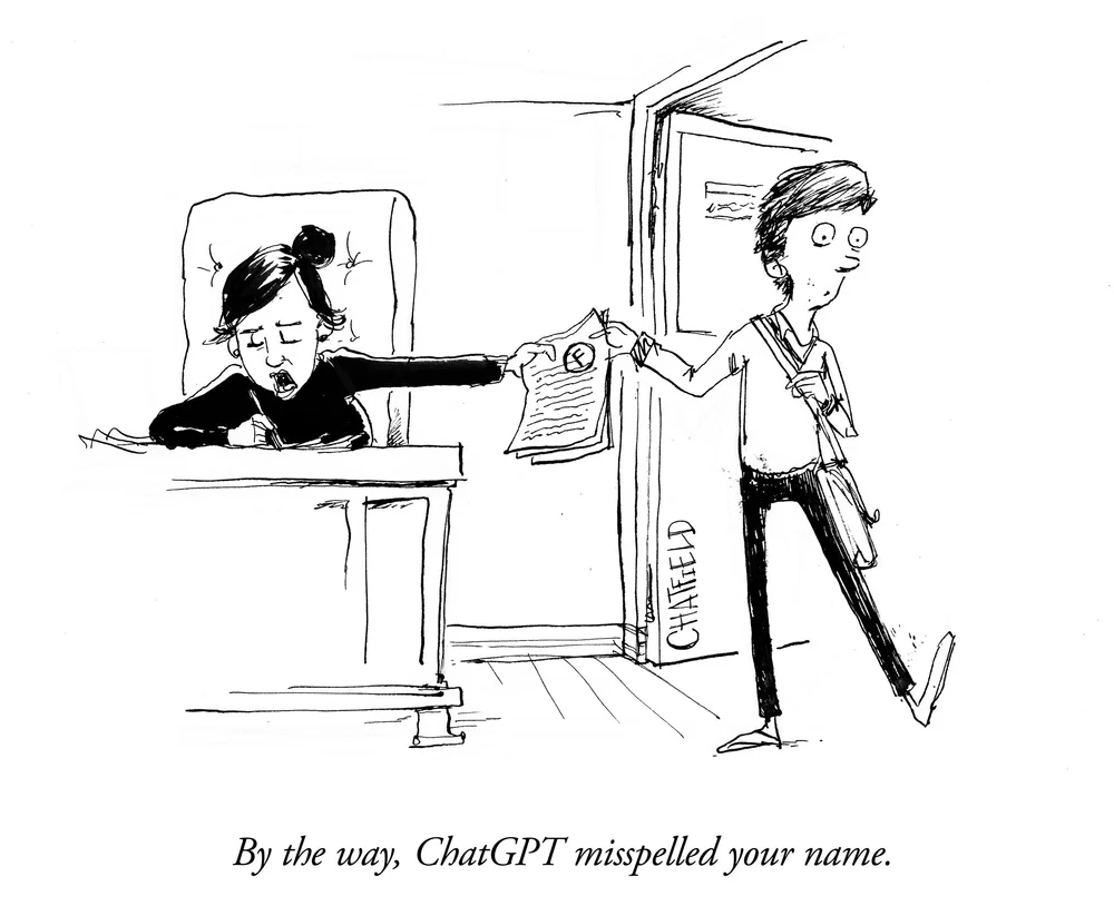 ChatGPT VS. Teachers - New Yorker Cartoonist Jason Chatfield