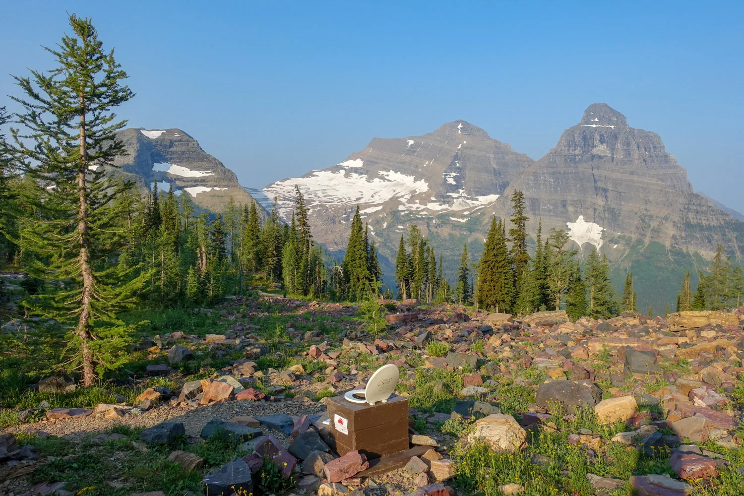 A scenic pit toilet in glacier national park - Photo Albums, Images ...
