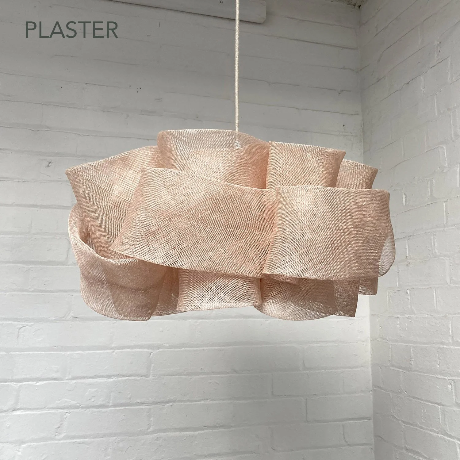 Handmade Sculpted Lightshade: 'Fold' in banana fibre, size small ...