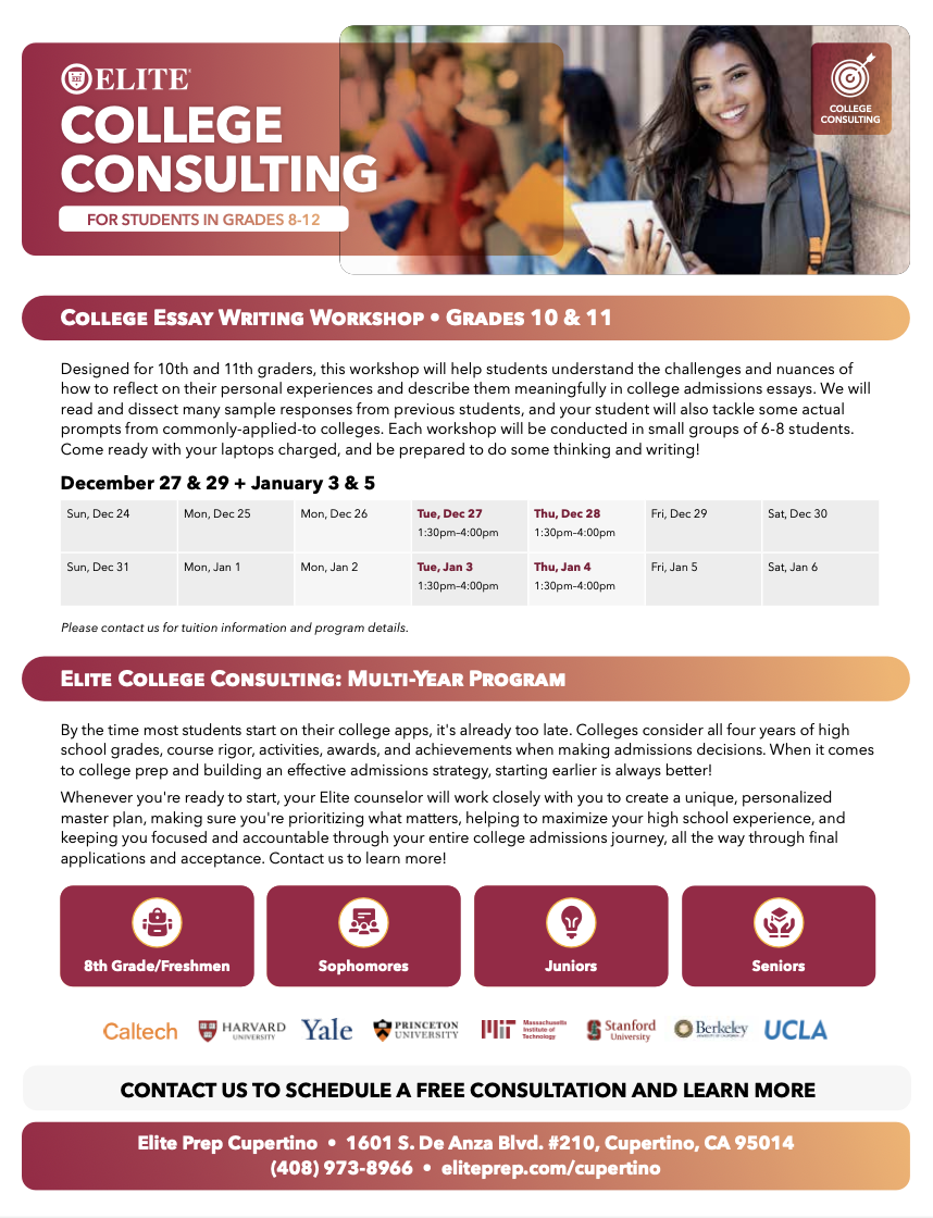 Elite Prep Cupertino — Elite Educational Institute