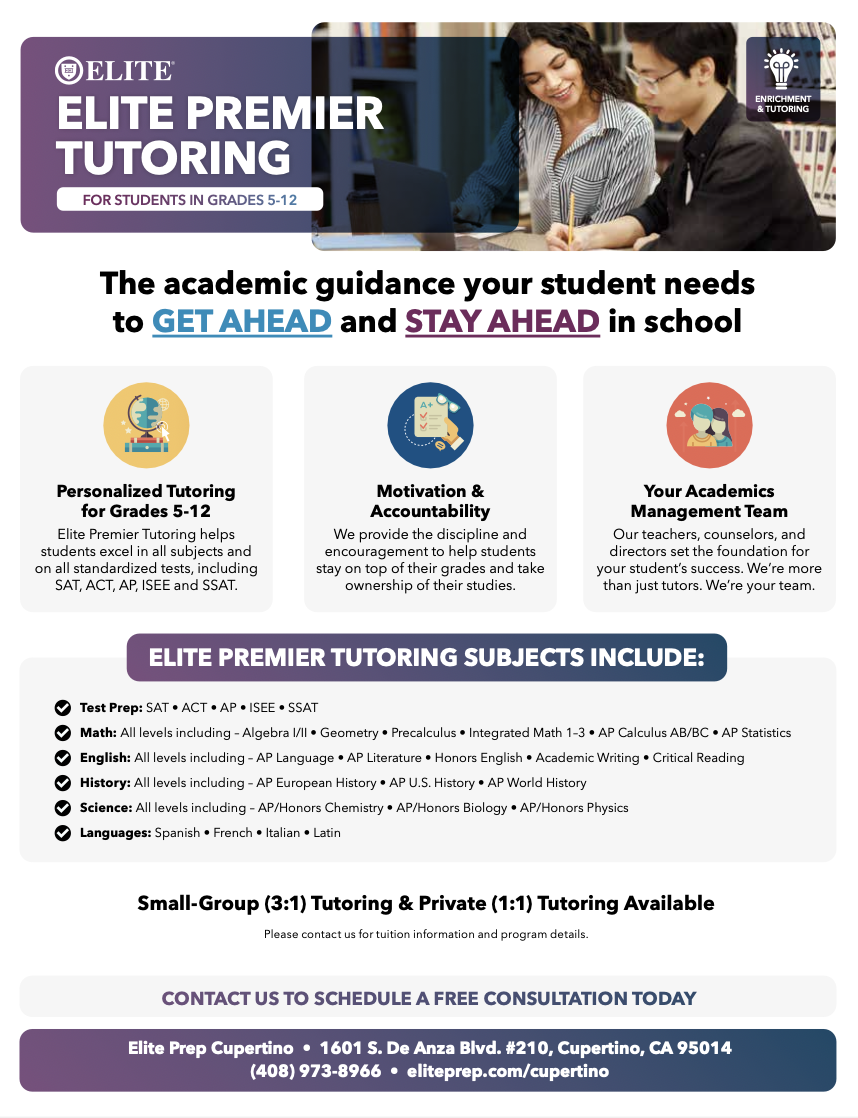 Elite Prep Cupertino — Elite Educational Institute