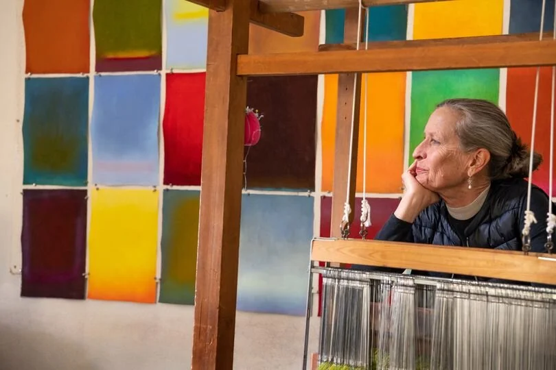 Polly Barton "Dare, Revel, Dive" — Elizabeth Buckley Tapestry Artist