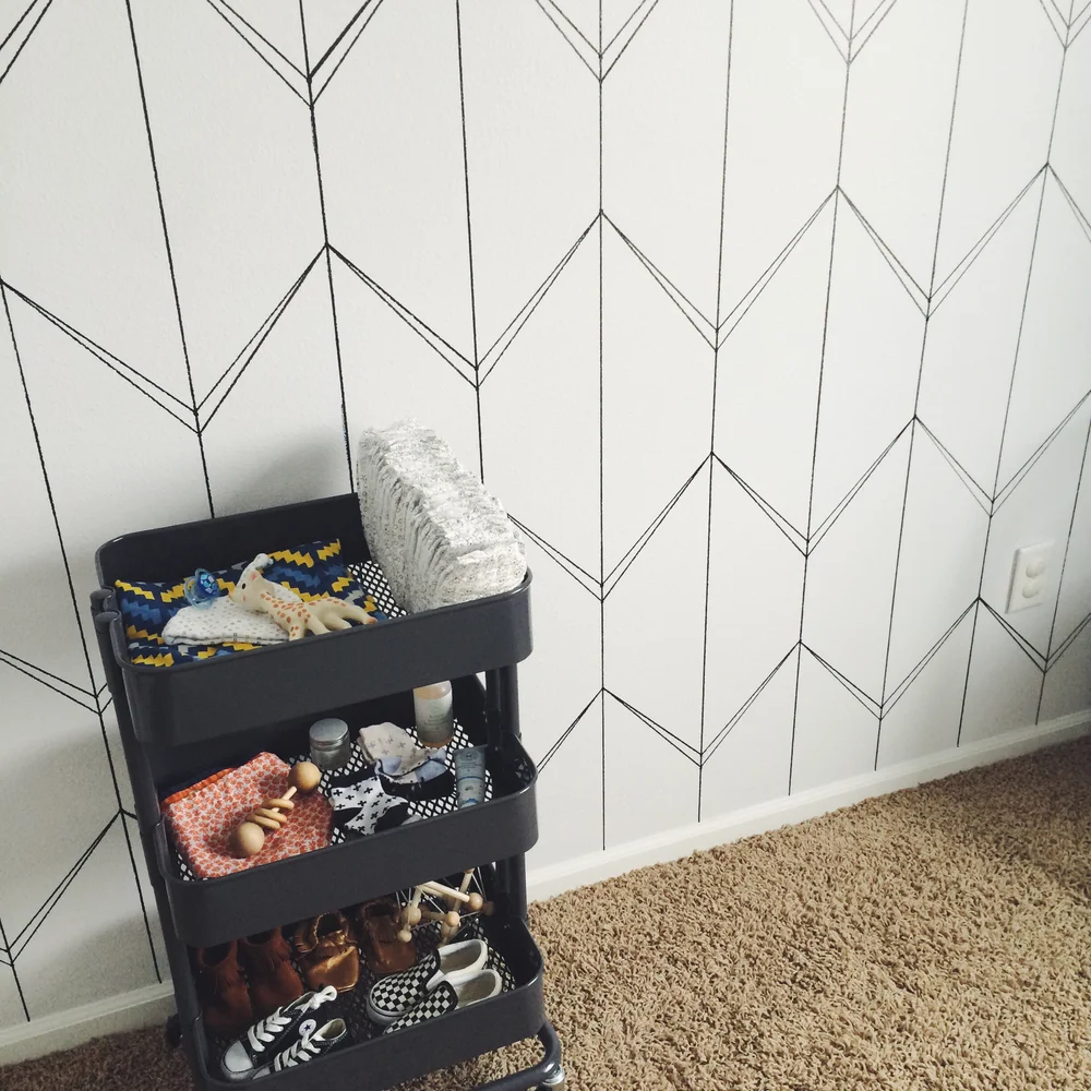 DIY geometric statement wall — SNAPPY CASUAL