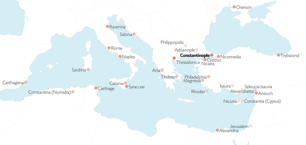 Byzantium Map Location