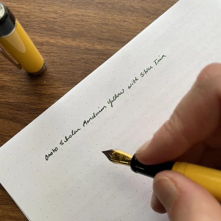 Pen Review: Onoto Scholar in Mandarin Yellow — The Gentleman Stationer