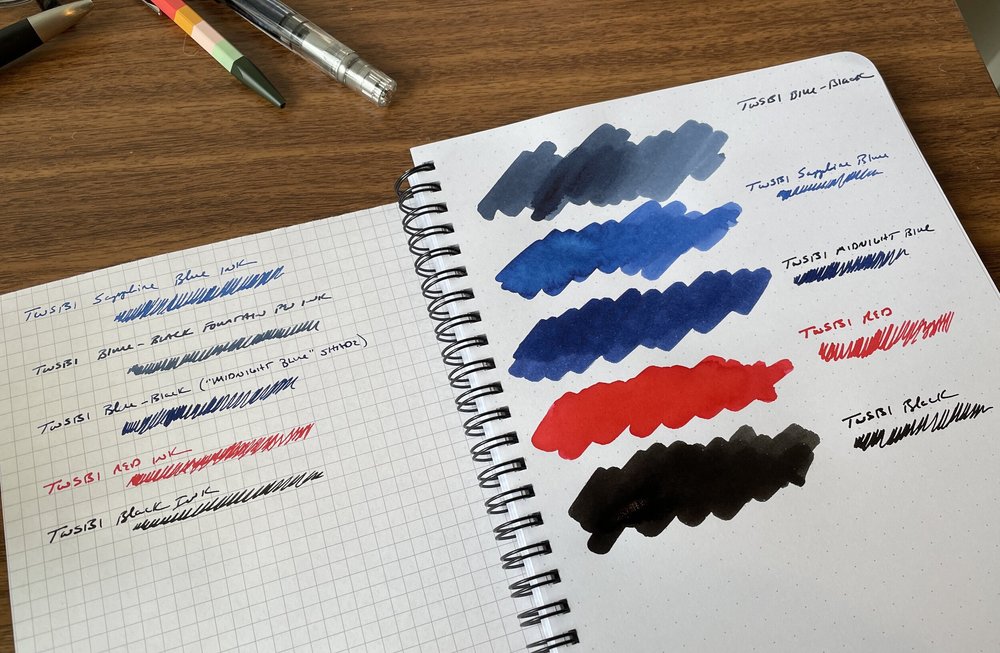 Workhorse Inks Update: Water-Testing TWSBI Inks — The Gentleman Stationer