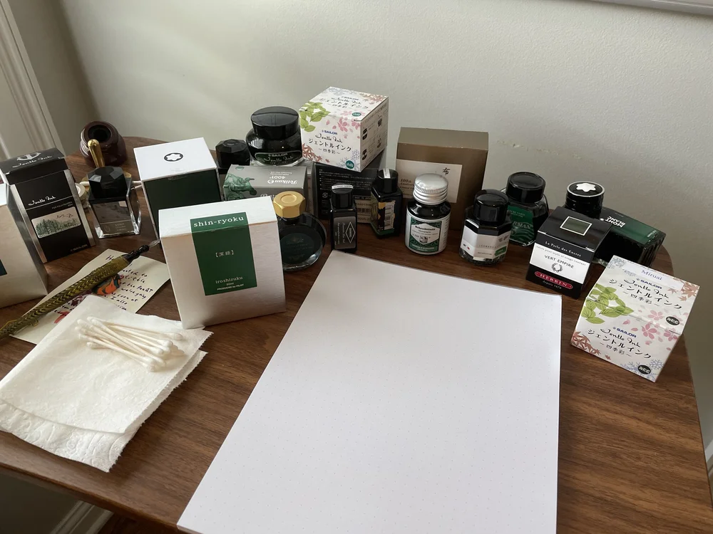 Mini-Collections, Part III: All the Green Inks — The Gentleman Stationer
