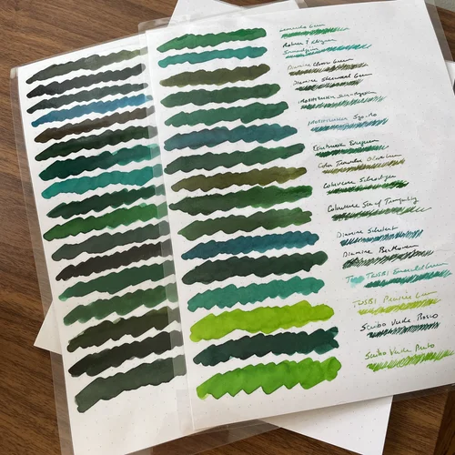 Mini-Collections, Part III: All the Green Inks — The Gentleman Stationer