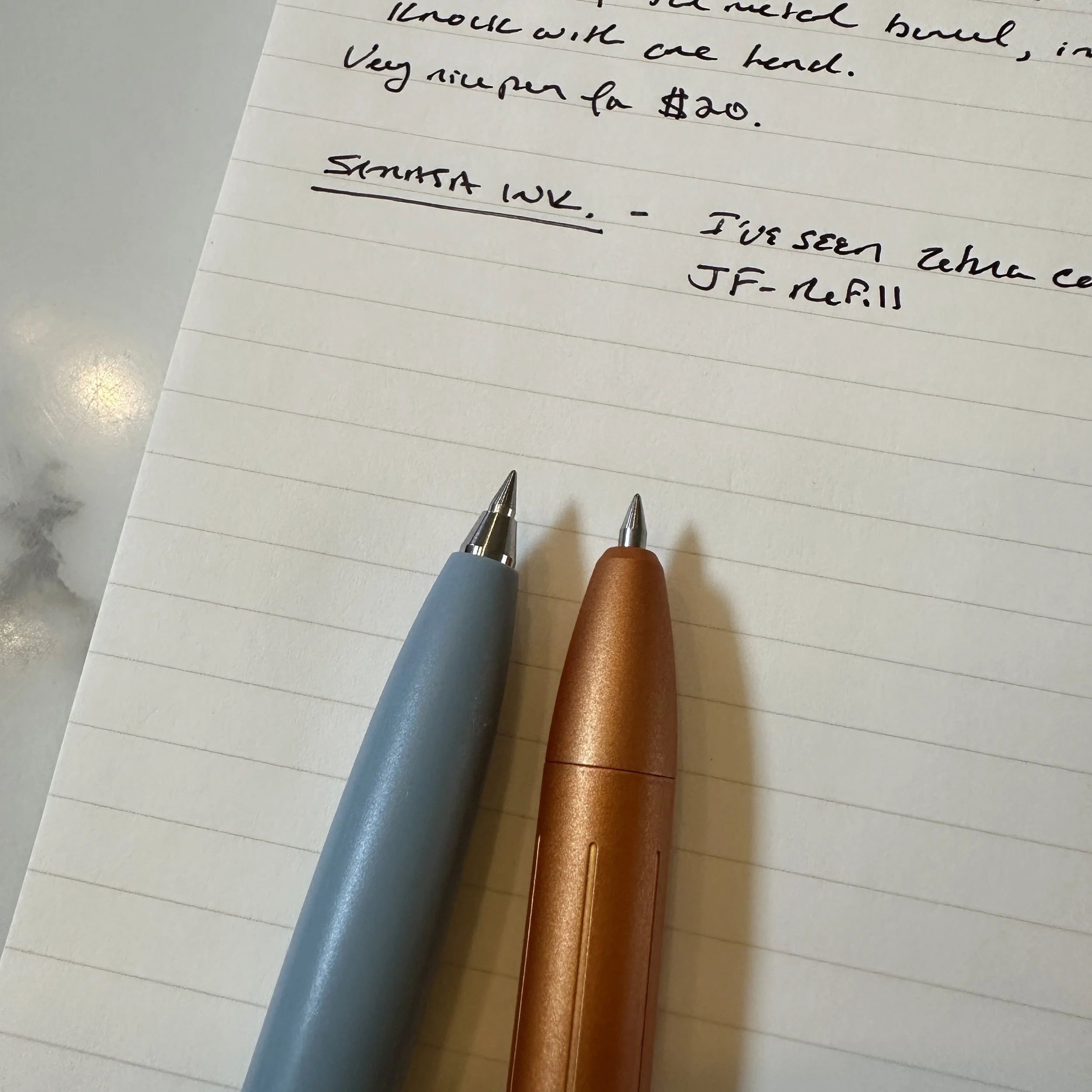 Uni-Ball One or Zebra Sarasa Grand: A High-End Gel Pen Showdown? — The Gentleman Stationer