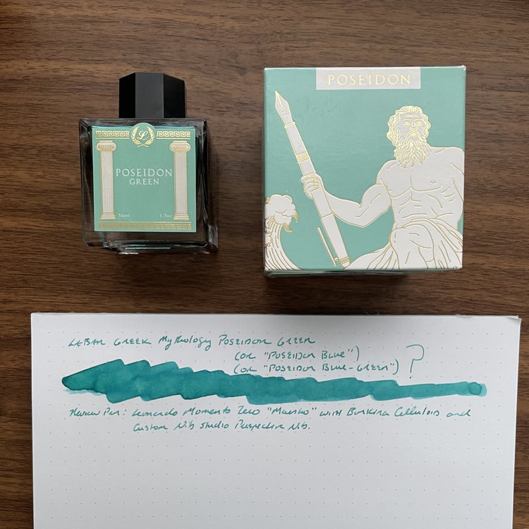 Ink Review: Laban Greek Mythology Poseidon Green and Hera Dark Green ...