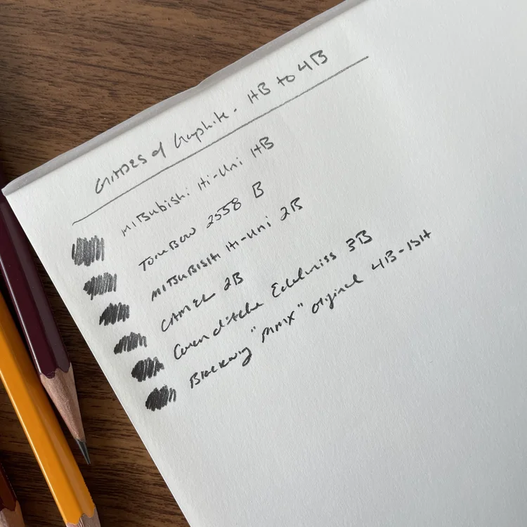 Join the Dark Side: Grades of Pencil Graphite from HB to 4B — The ...