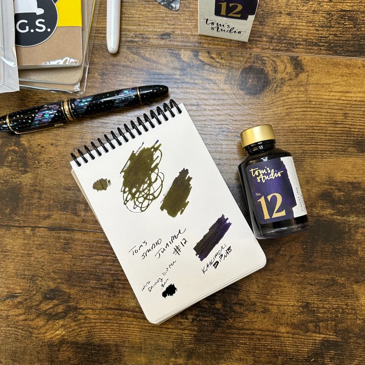 Ink Review: Three Dark Purples from Tom's Studio (Juniper, Iris, and Constellation) — The ...