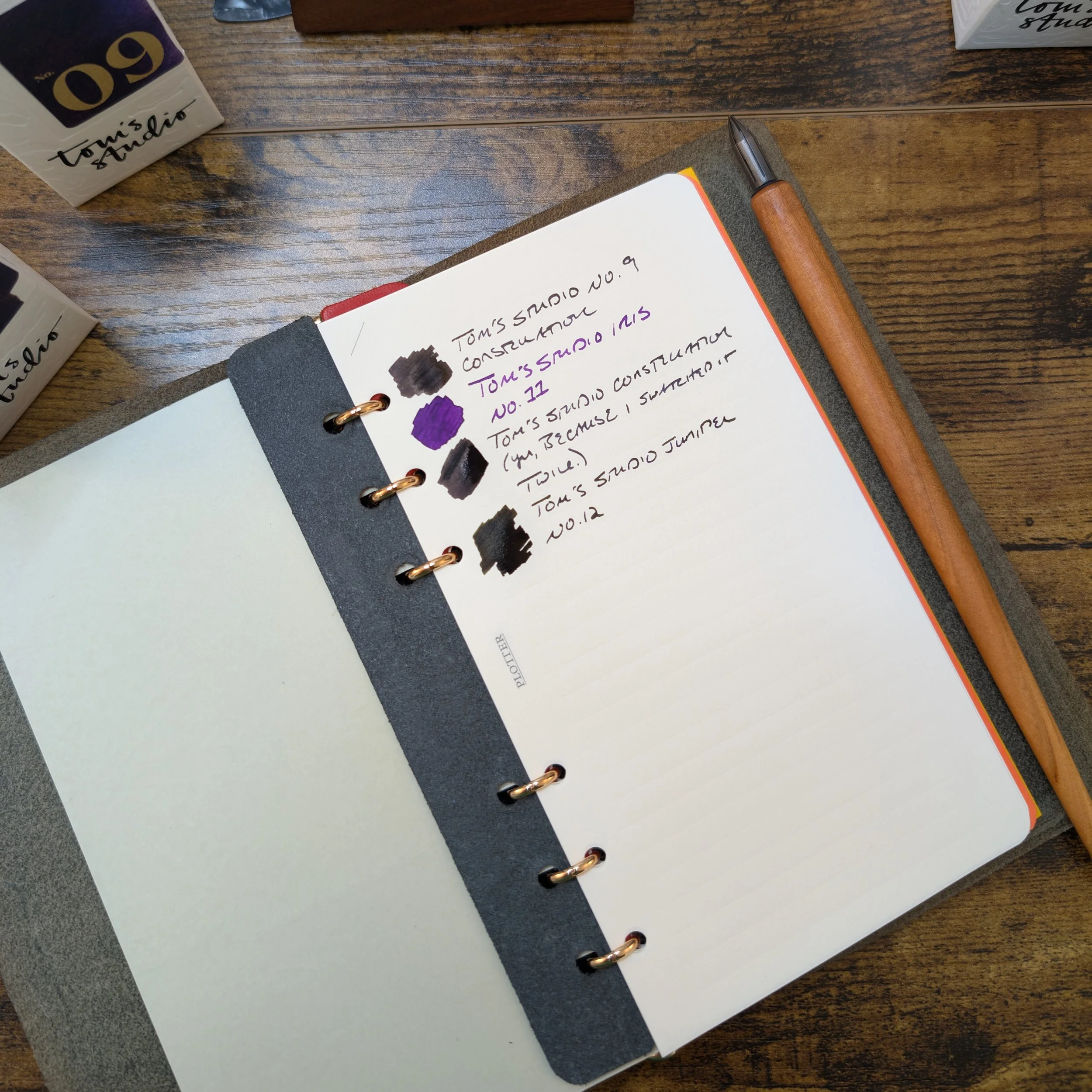 Ink Review: Three Dark Purples from Tom's Studio (Juniper, Iris, and ...