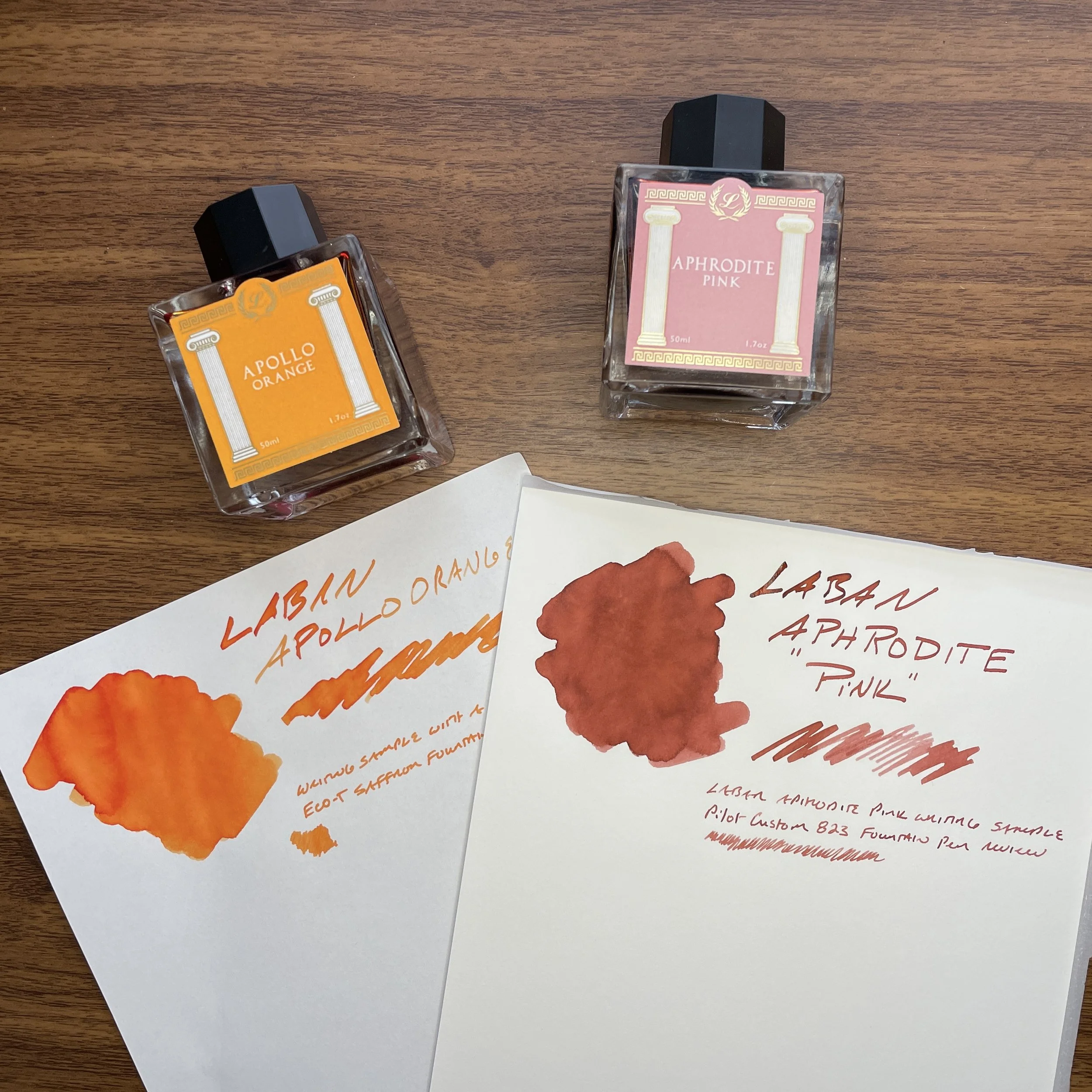 Ink Review: Laban Greek Mythology Apollo Orange and Aphrodite Pink ...